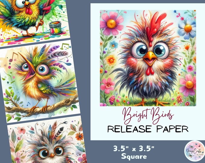 Release Papers - Bright Birds Release Paper, Patterned Diamond Painting ...