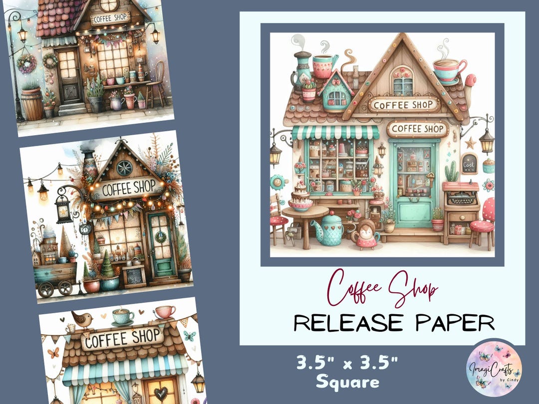 Release Papers Coffee Shop Release Paper, Patterned Diamond Painting ...
