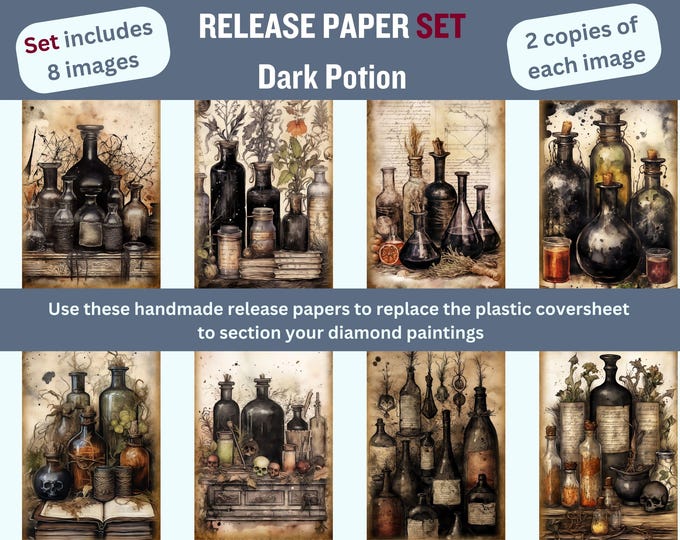 Release Papers - Dark Potion Set Release Paper, Patterned Diamond ...