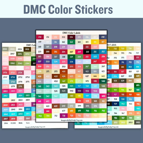 Dmc Floss Color Chart - Etsy