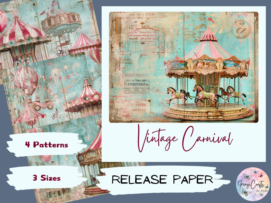 Release Papers - Vintage Carnival Release Paper, Patterned Diamond ...
