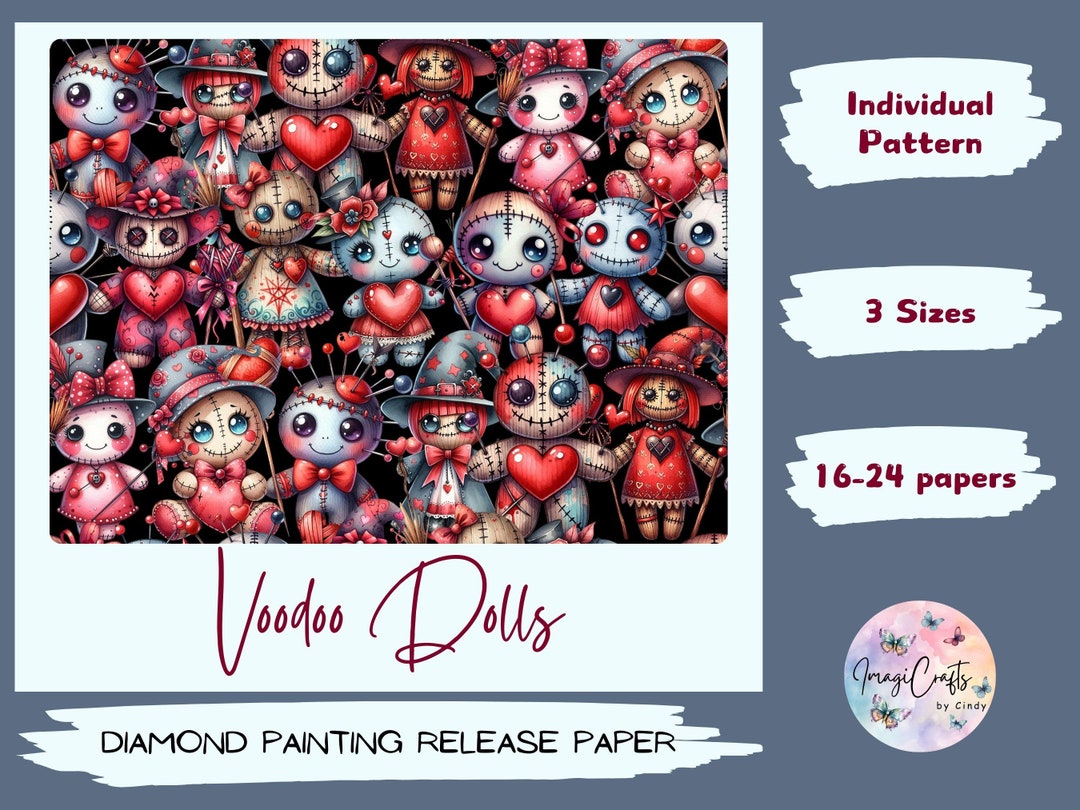 Release Papers - Voodoo Dolls Release Paper, Patterned Diamond Painting ...