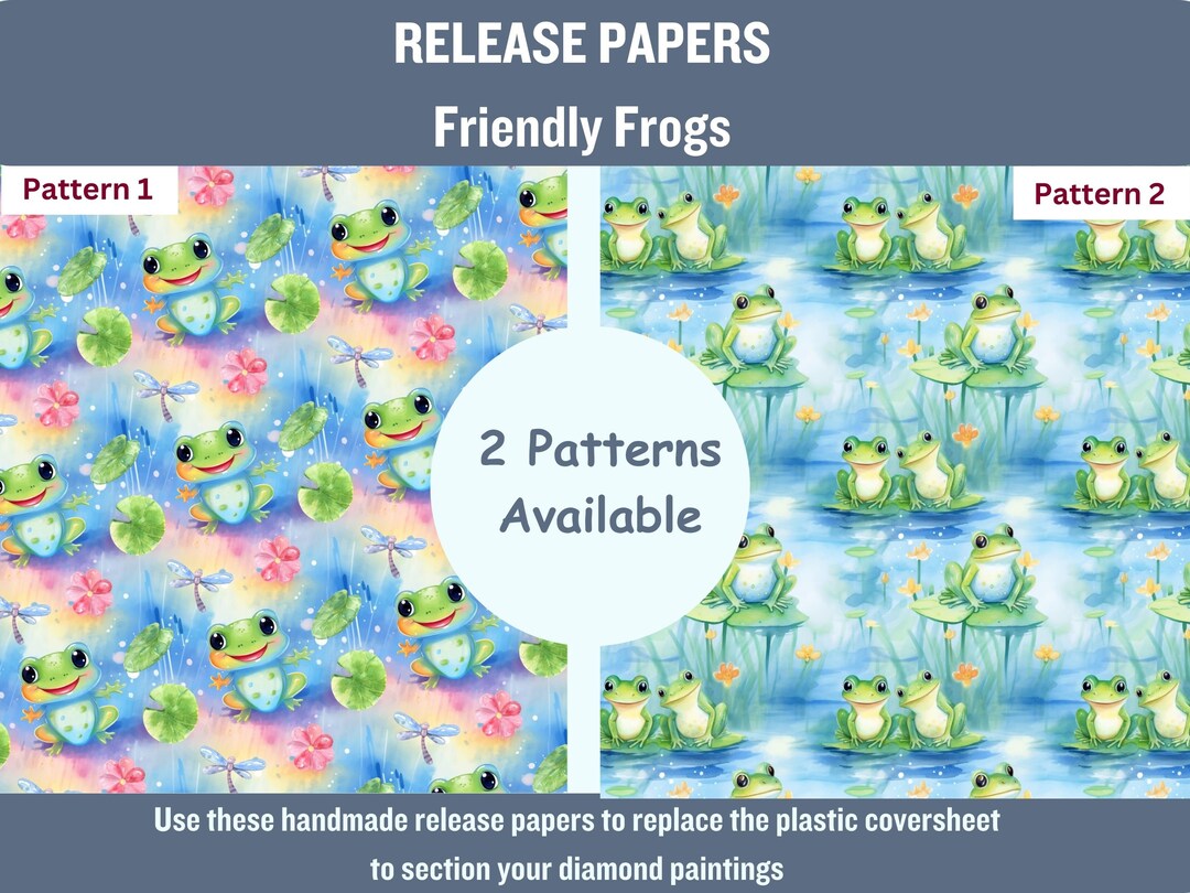 Release Papers - Friendly Frogs Release Paper, Patterned Diamond ...