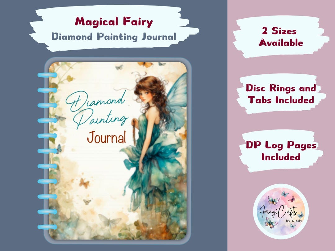 DP Journal - Magical Fairy, Diamond Painting Log Book, Happy Planner ...
