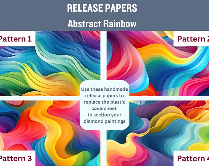 Release Papers - Abstract Rainbow Release Paper, Patterned Diamond ...
