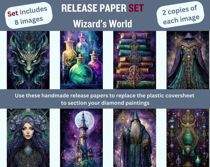 Release Papers - Wizard's World Set Release Paper, Patterned Diamond ...