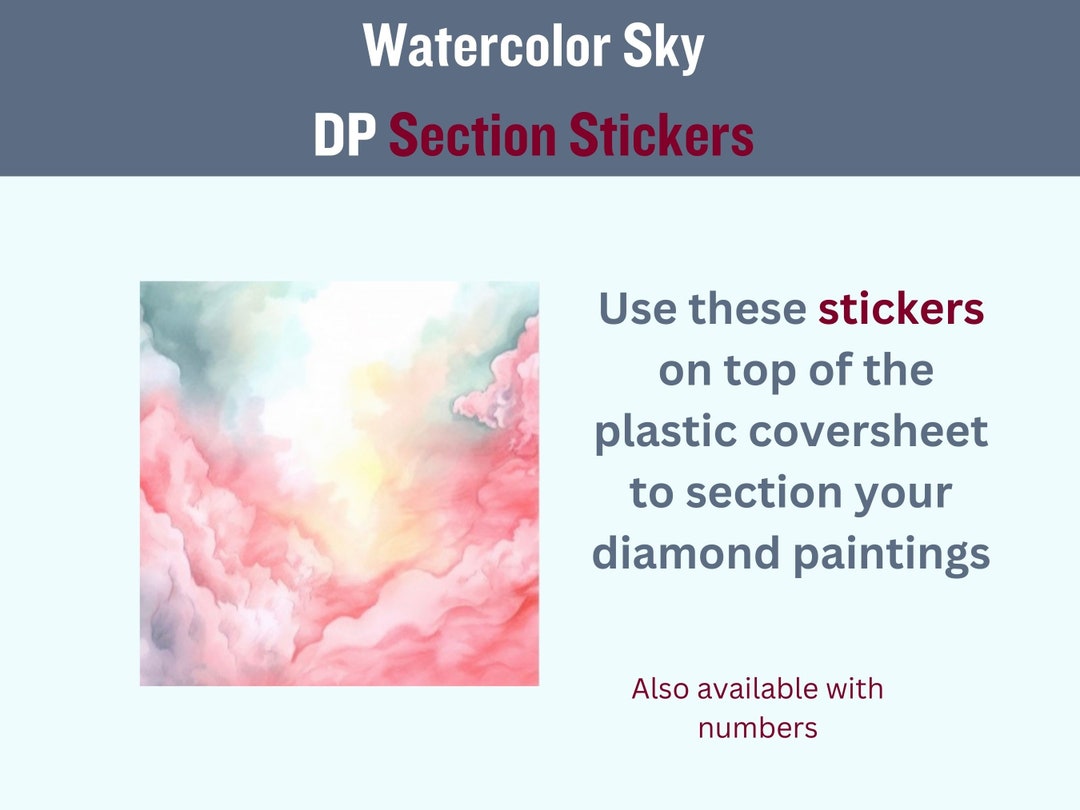 Section Stickers Watercolor Sky - Etsy