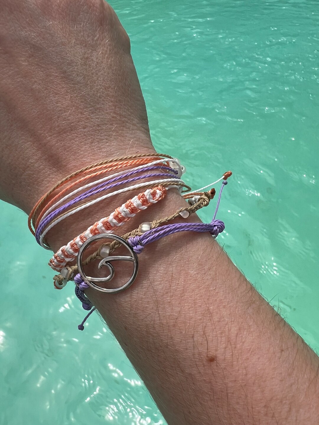 Surfer Style Bracelet Waterproof Stacker Set Pura Vida Style Wax ...