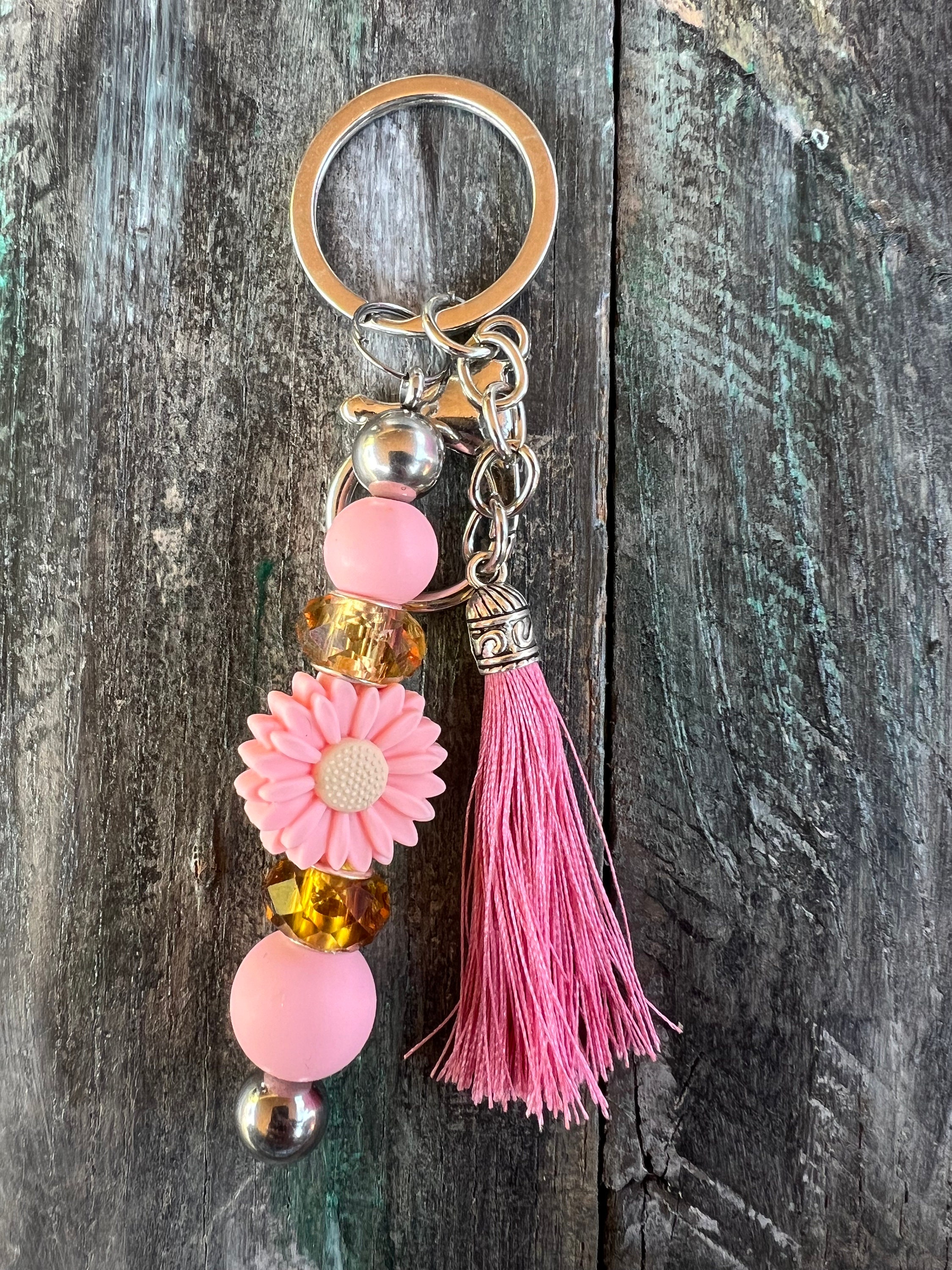 Bar Keychain Beaded Keychain Custom Beaded Keychain Cute Custom Beaded ...