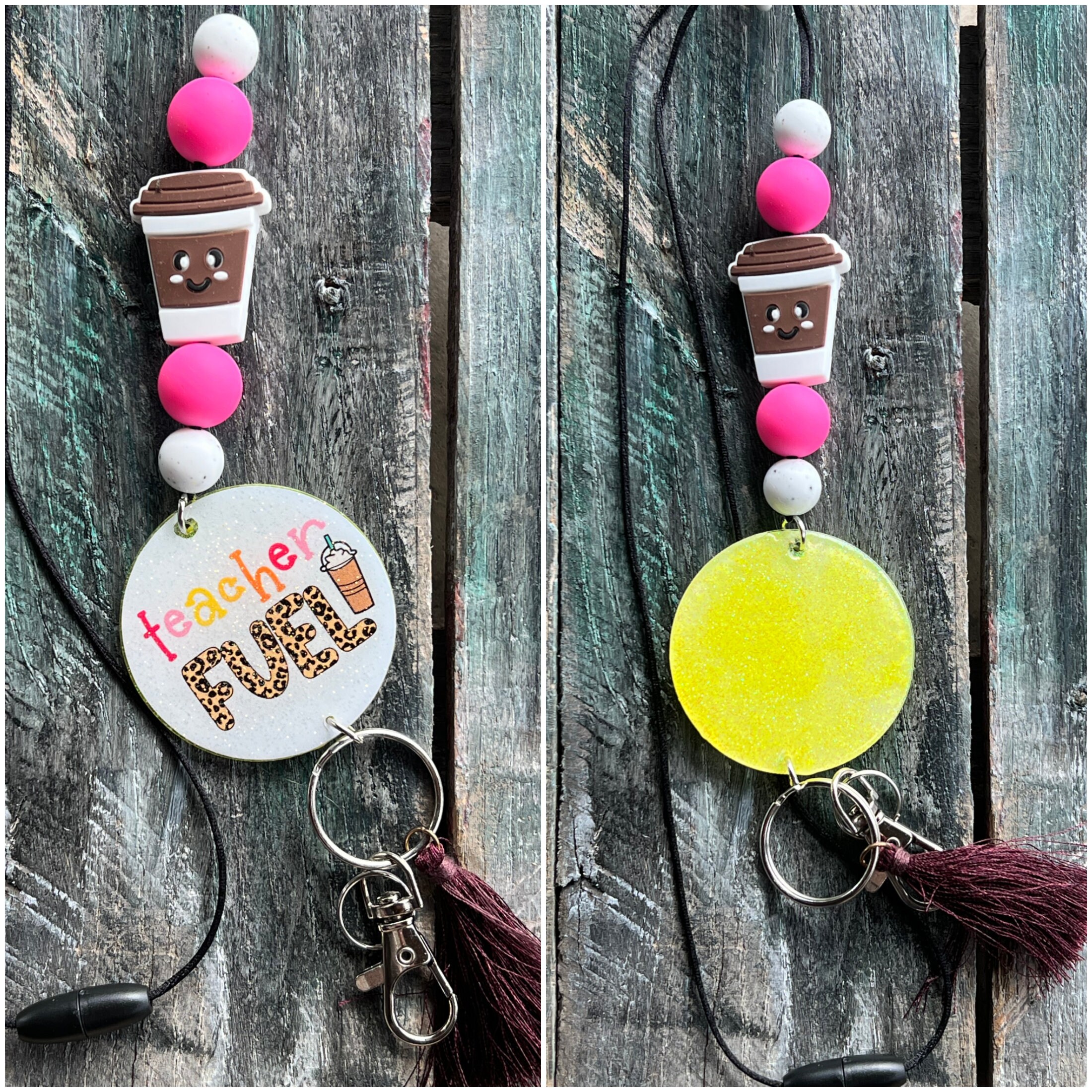 Lanyard Teacher Lanyard Beaded Teacher Lanyard ID Badge Holder Cute ...