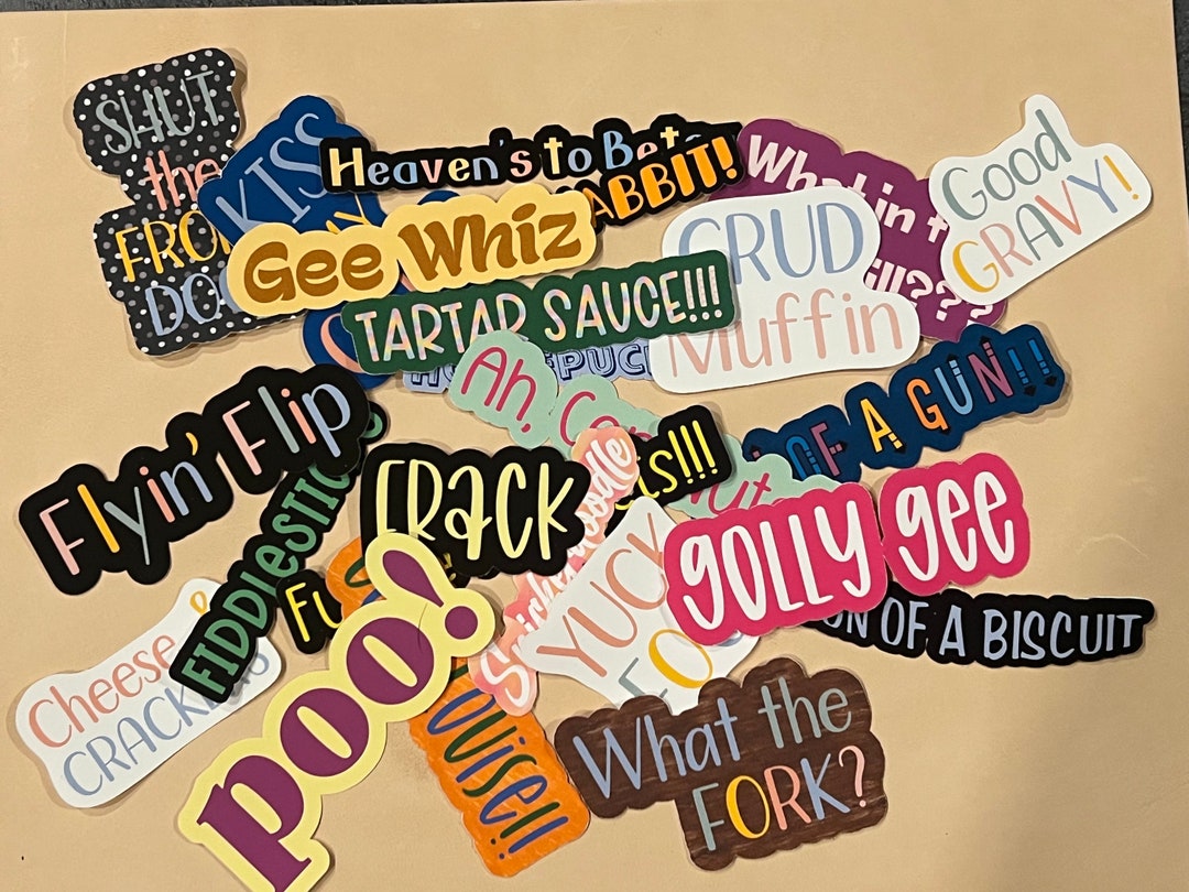 Funny Swear Word Alternative Stickers: Waterproof Laptop Decals - Etsy