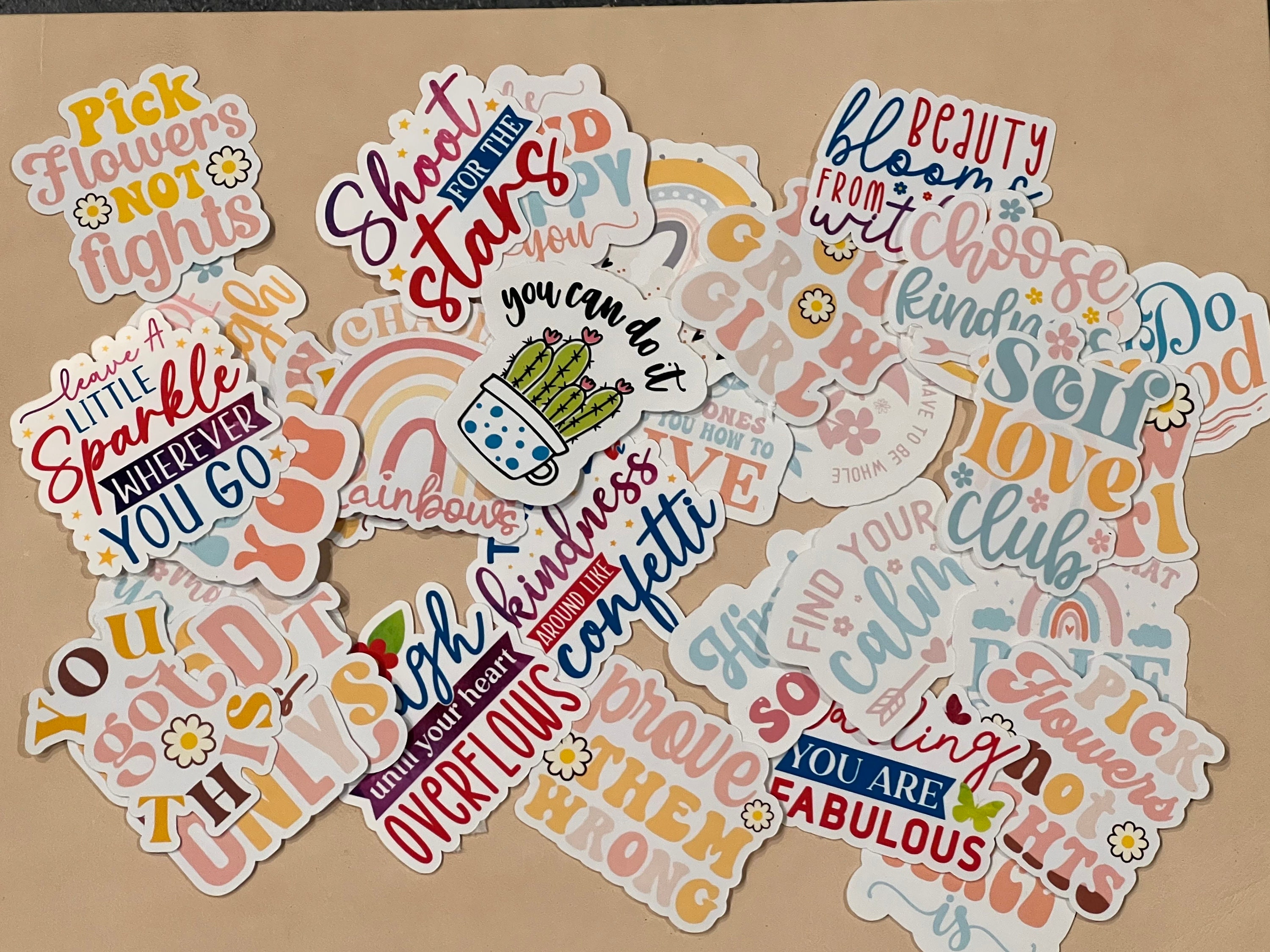 Waterproof Stickers Custom Stickers Inspirational Stickers Vinyl ...