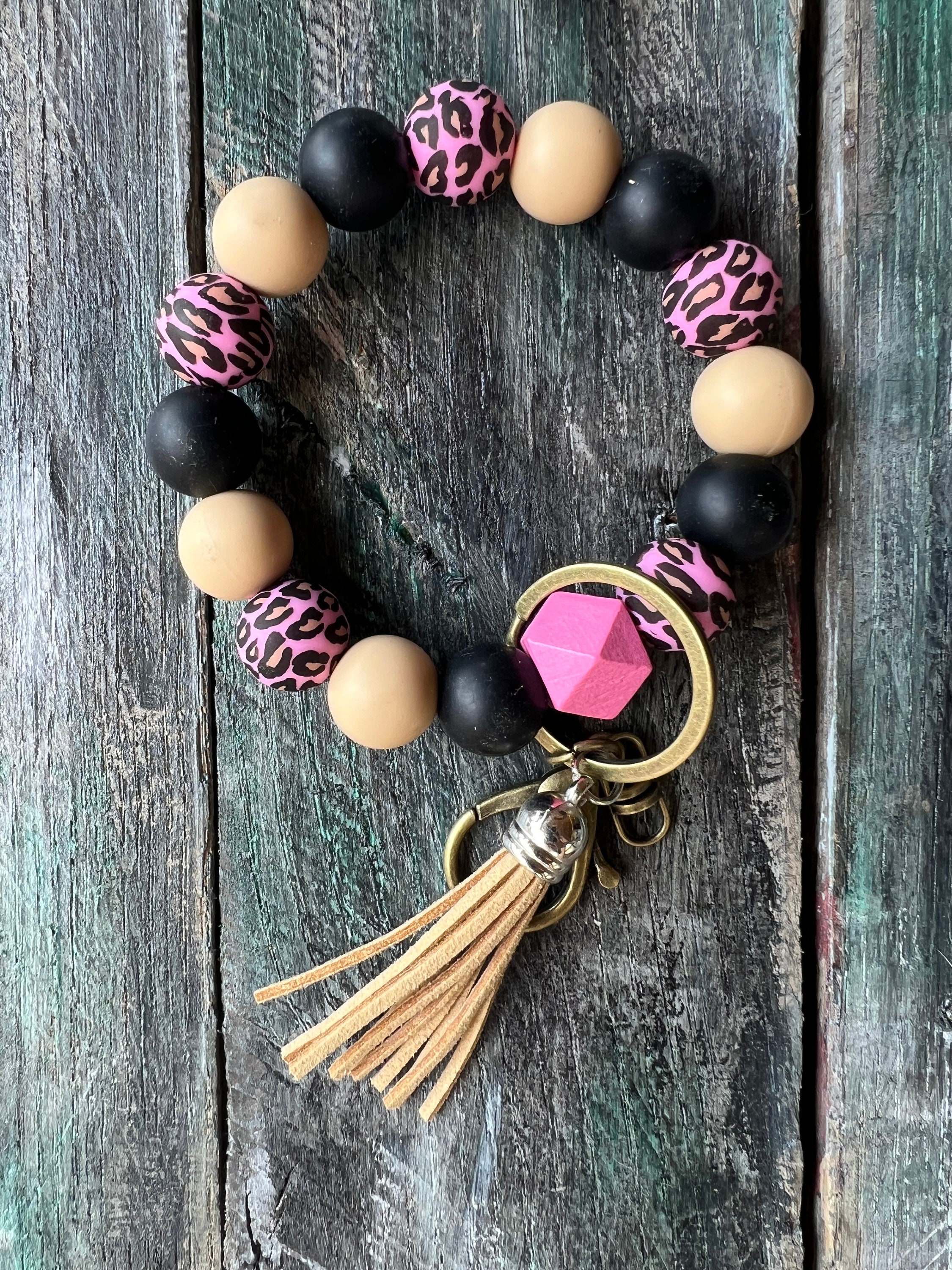 Wristlet Keychain Beaded Wristlet Custom Keychain Colorful Beaded ...