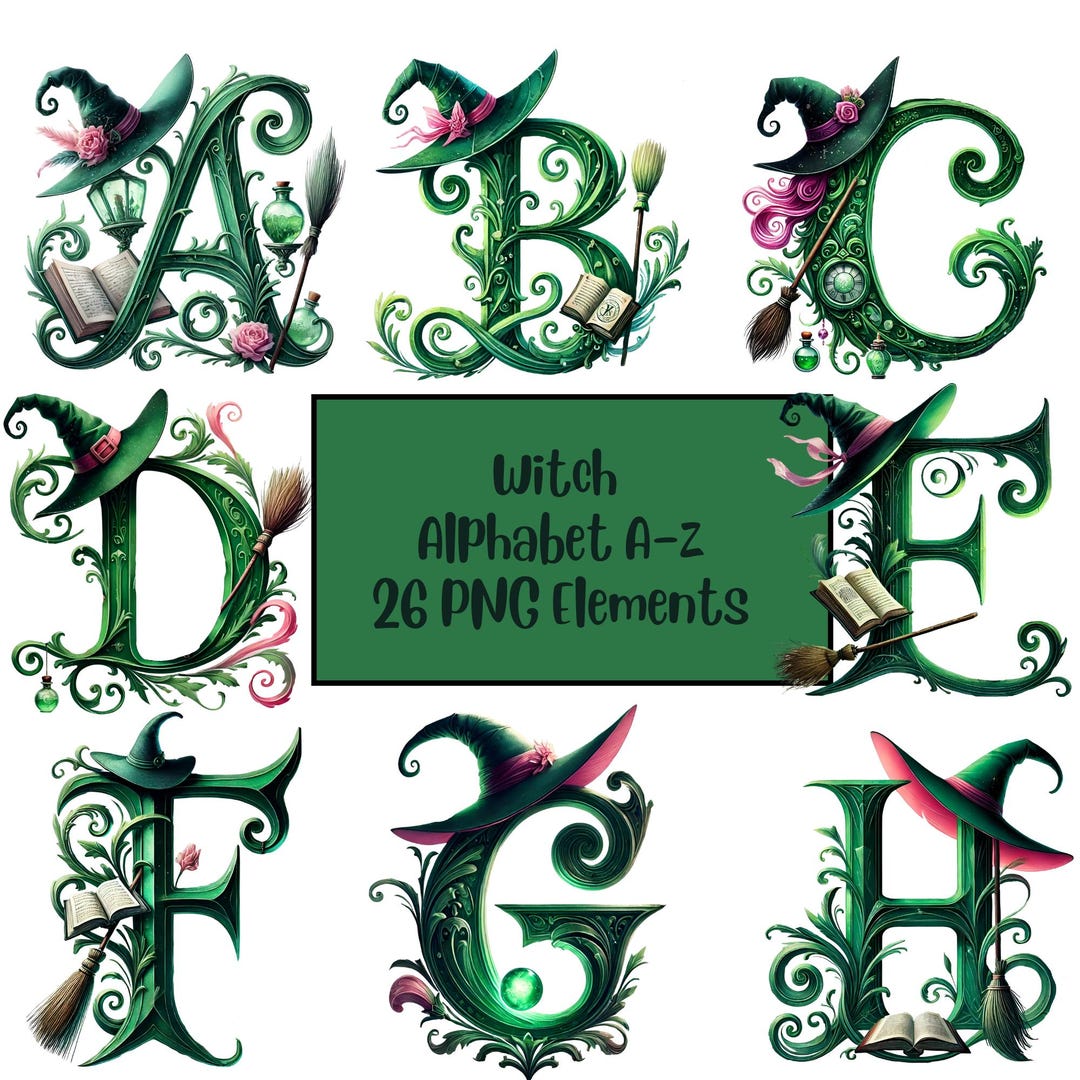 Alphabet Letter Png, Witch Alphabet Letters, Fancy Alphabet ...