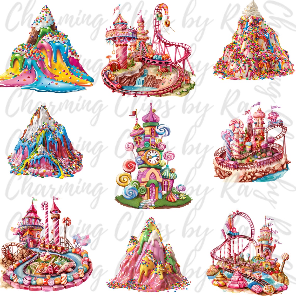 Candyland Clipart, Sweets PNG Bundle, Candy Sublimation, Candy Shop ...