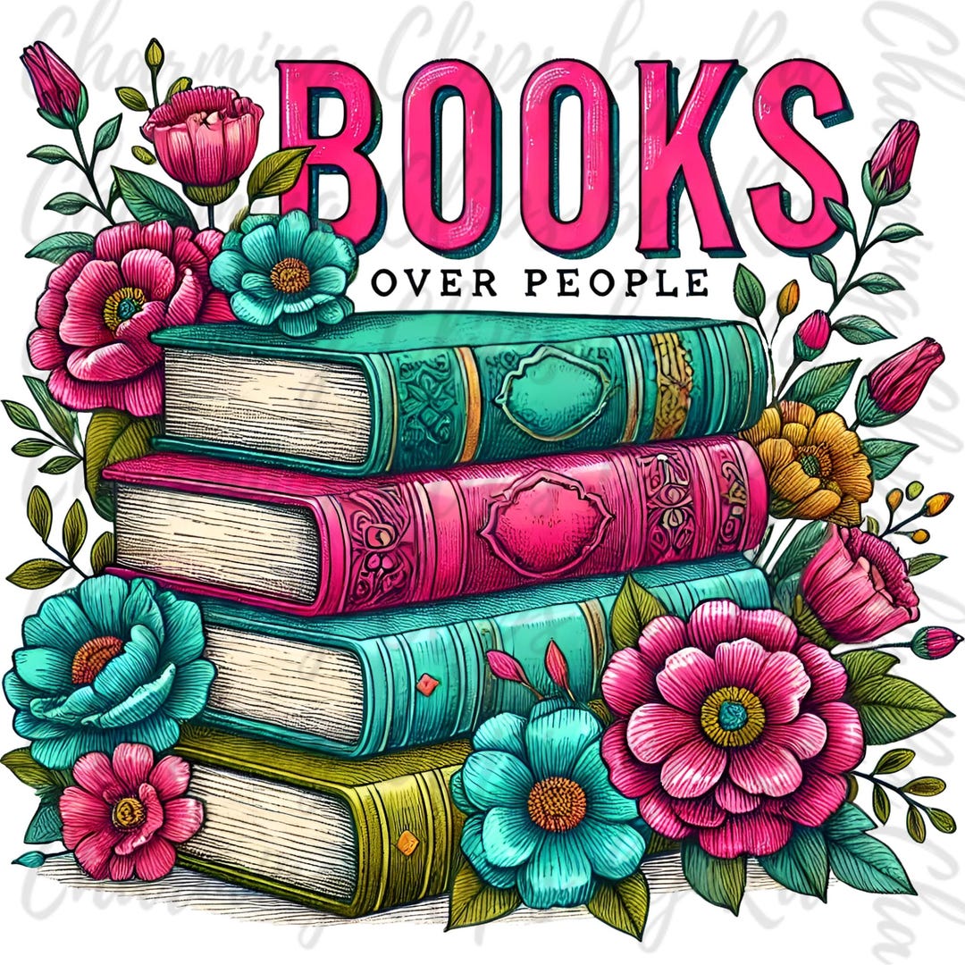 I Like Books More Than People PNG, Book Png, Reading Png, Digital ...