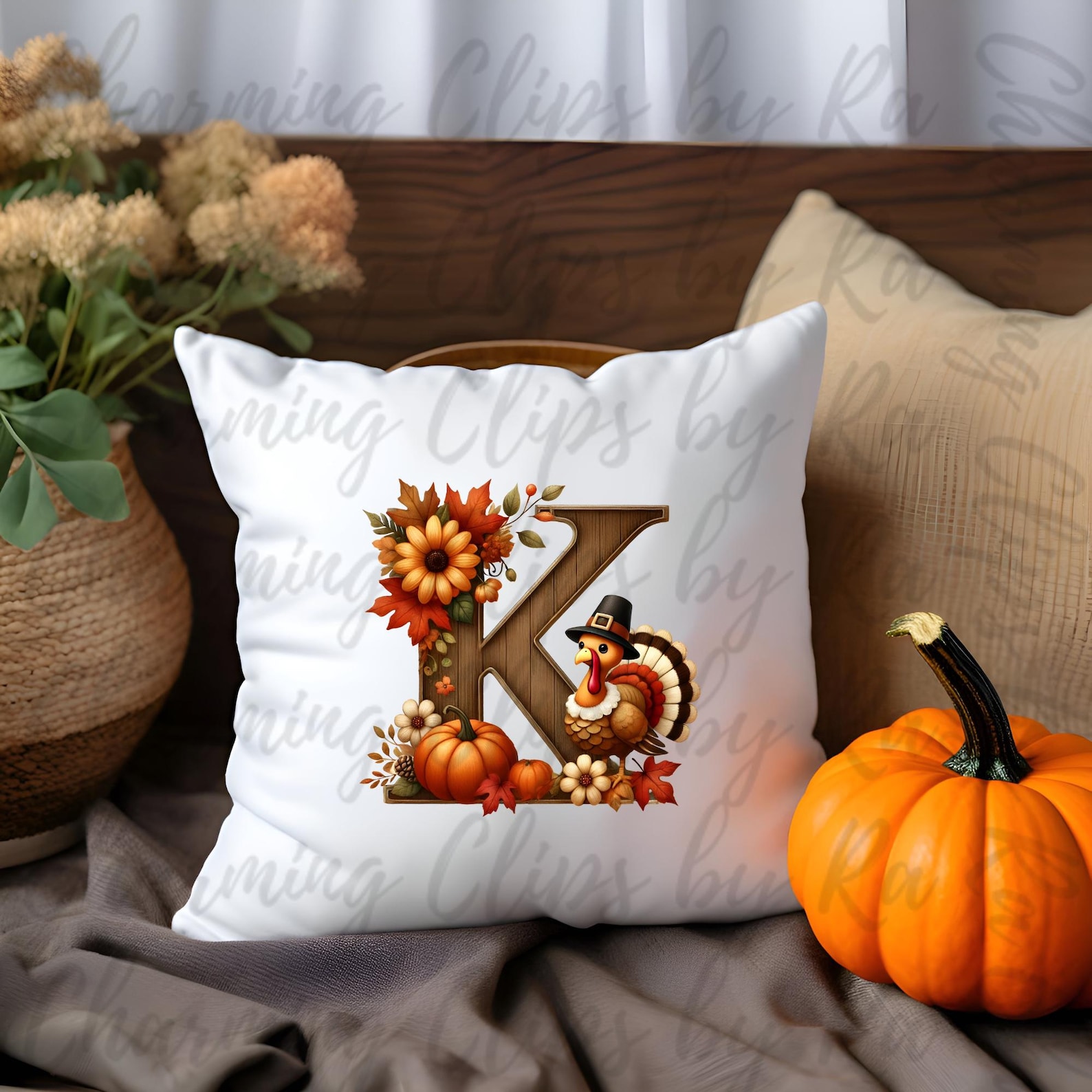 Thanksgiving Alphabet PNG, Turkey Alphabet, Autumn Fall Alphabet ...