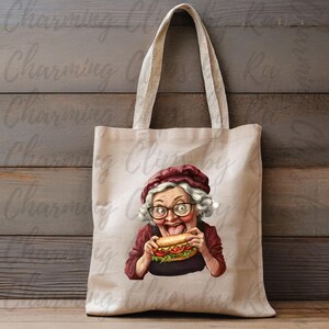 Funny Old Ladies Clipart, Foodie, Elderly Clipart, Cute Grandma, Old ...