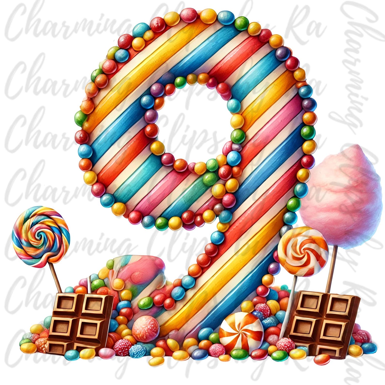 Candyland Clipart, Candyland Numbers, Birthday Sweets, Candy Shop ...