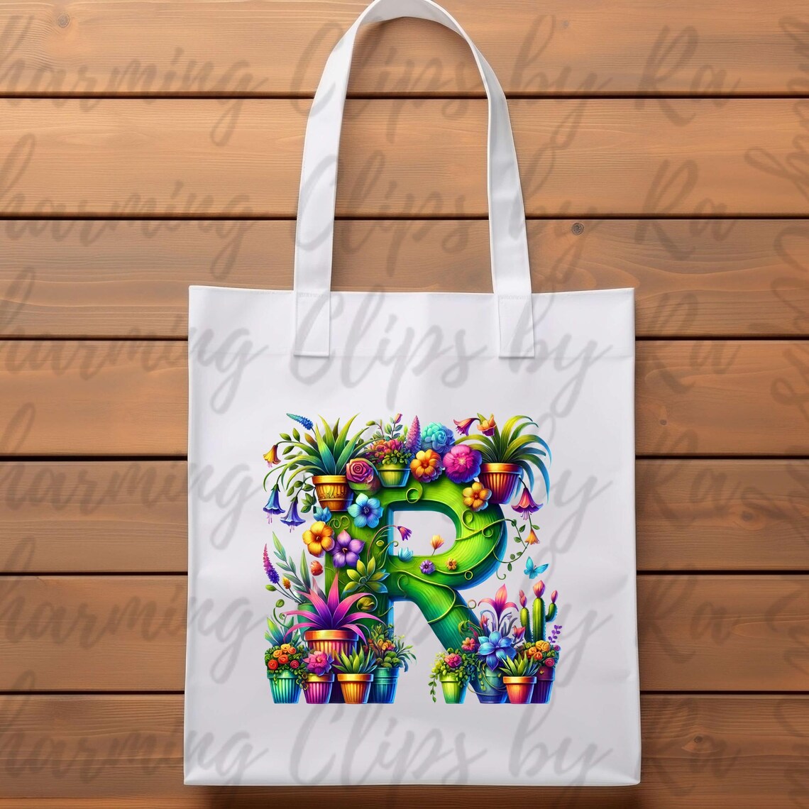 Plant Lover Alphabet, Spring Letter PNG, Potted Plant Alphabet ...