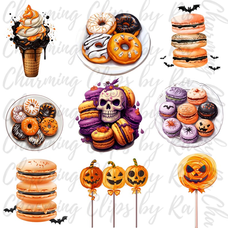 Halloween Sweets Clipart, Candy Clipart, Halloween Treats, Candyland ...
