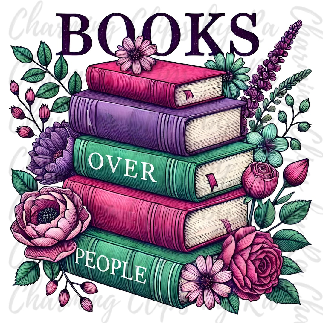 I Like Books More Than People PNG, Book Png, Reading Png, Digital ...
