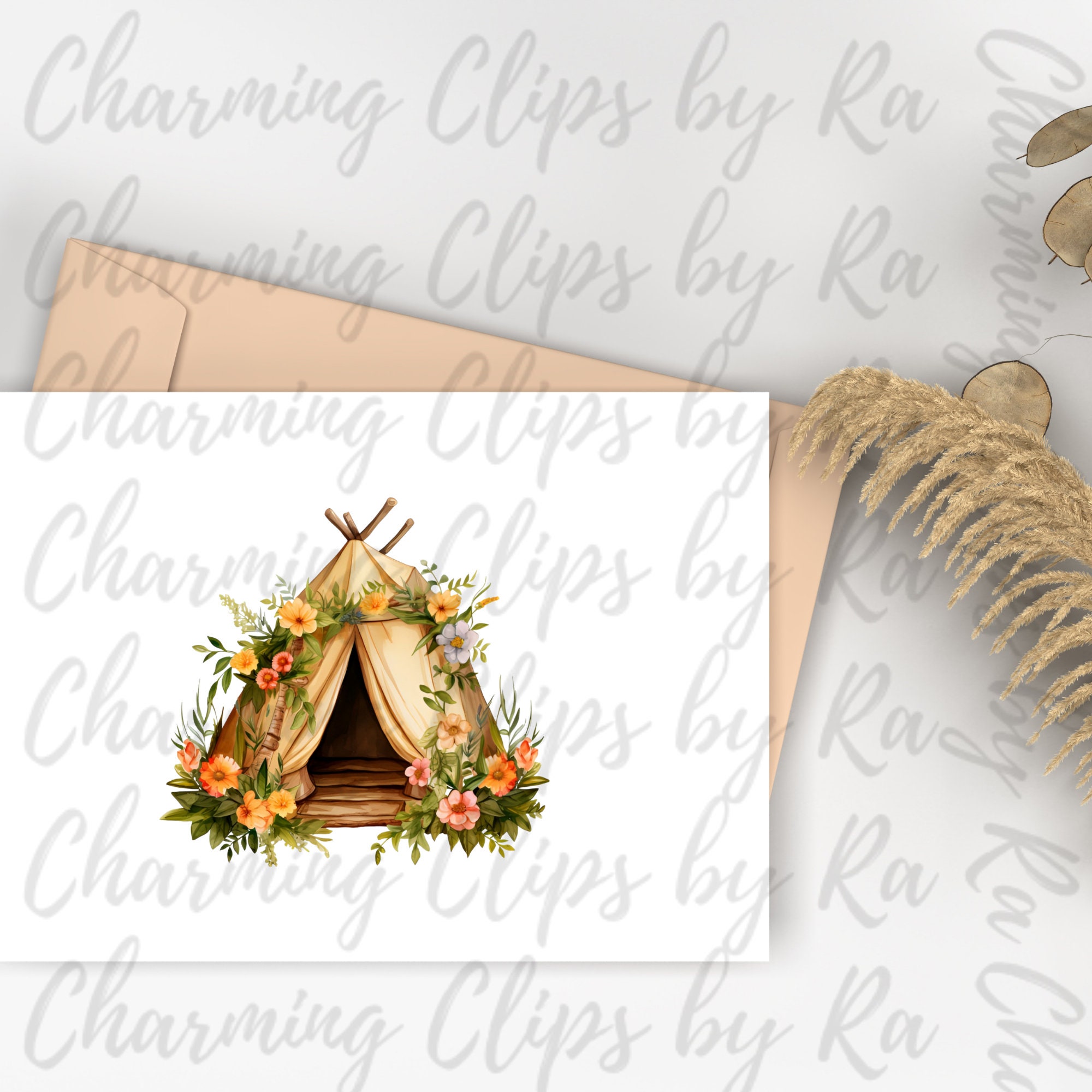 Camper PNG Bundle, Spring Floral, Cottagecore Clipart, Spring House ...