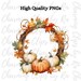 Fall Vibe Clipart, Autumn Clipart, Fall Floral, Fall Wreath, Autumn ...