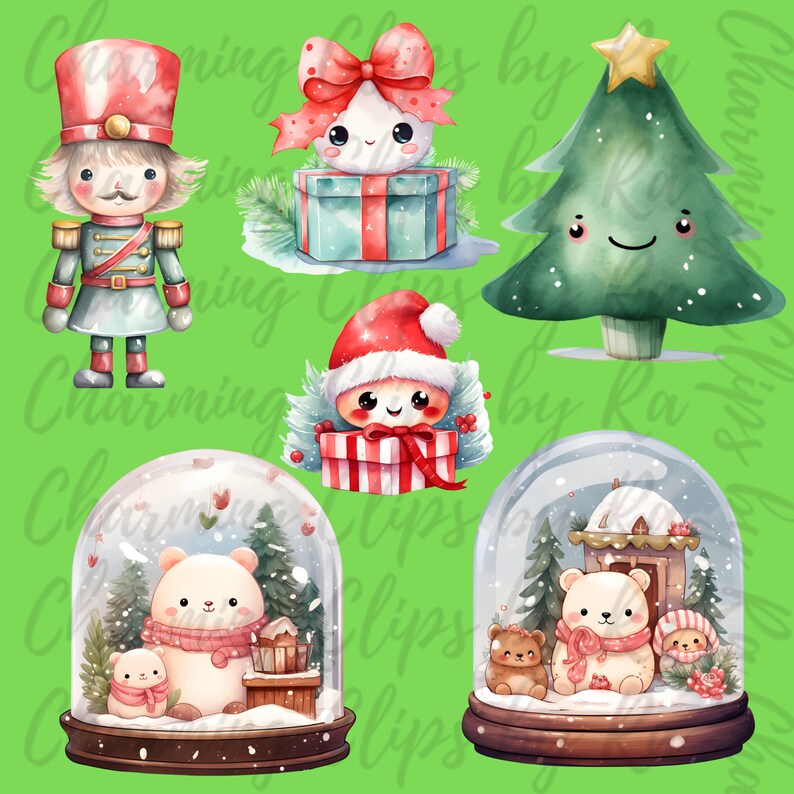 Kawaii Christmas Clipart, Christmas Clipart Cuteness, Christmas Clipart ...
