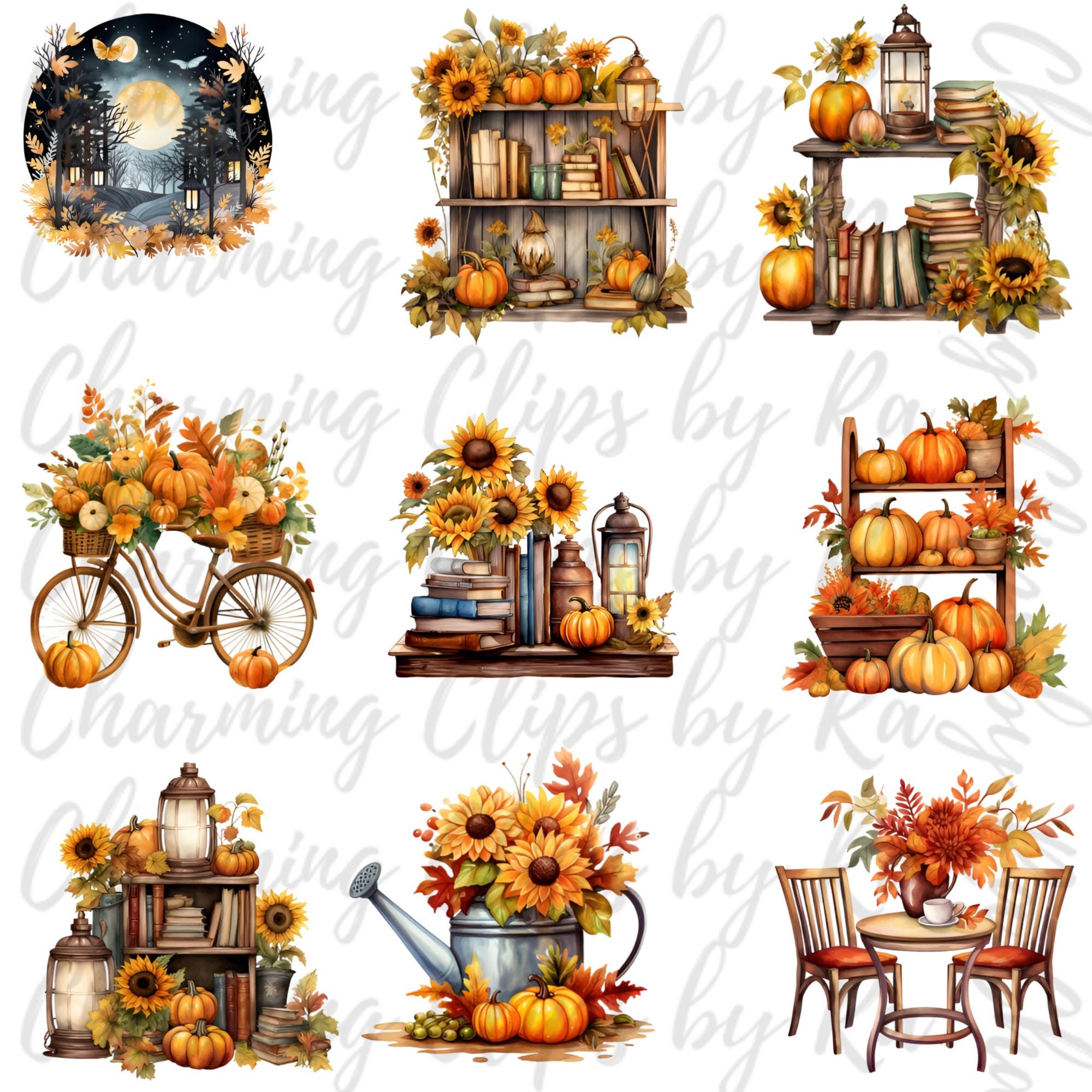 Autumn Days Clipart, Fall Elements, Fall Vibe Clipart, Cozy Fall Png ...
