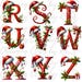 Christmas Alphabet PNG Bundle, Red Glitter Letters PNG, Christmas ...