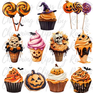 Halloween Sweets Clipart, Candy Clipart, Halloween Treats, Candyland ...