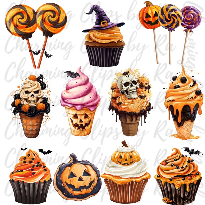 Halloween Sweets Clipart, Candy Clipart, Halloween Treats, Candyland ...