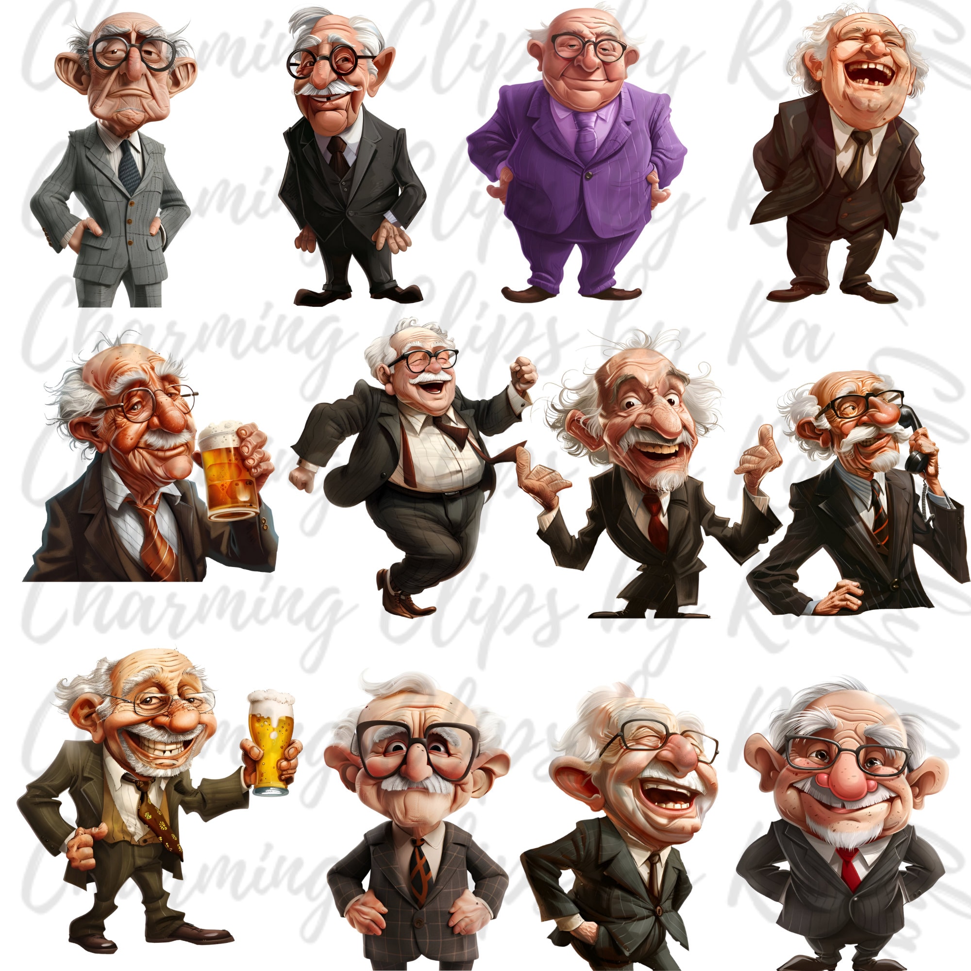 Funny Old Man Clipart, Elderly Clipart, Grandpa Clipart, Grandfather ... Funny Old Man Clipart, Elderly Clipart, Grandpa Clipart, Grandfather ...