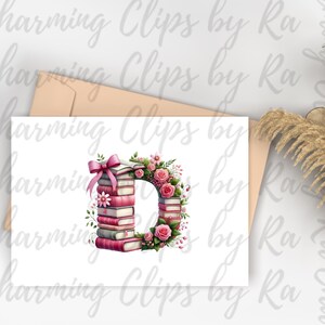 Book Alphabet Clipart Set, Bookish Graphics, Book Lovers Clipart ...