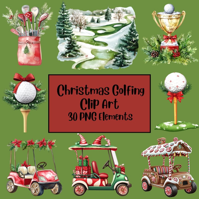 Christmas Golf - Etsy