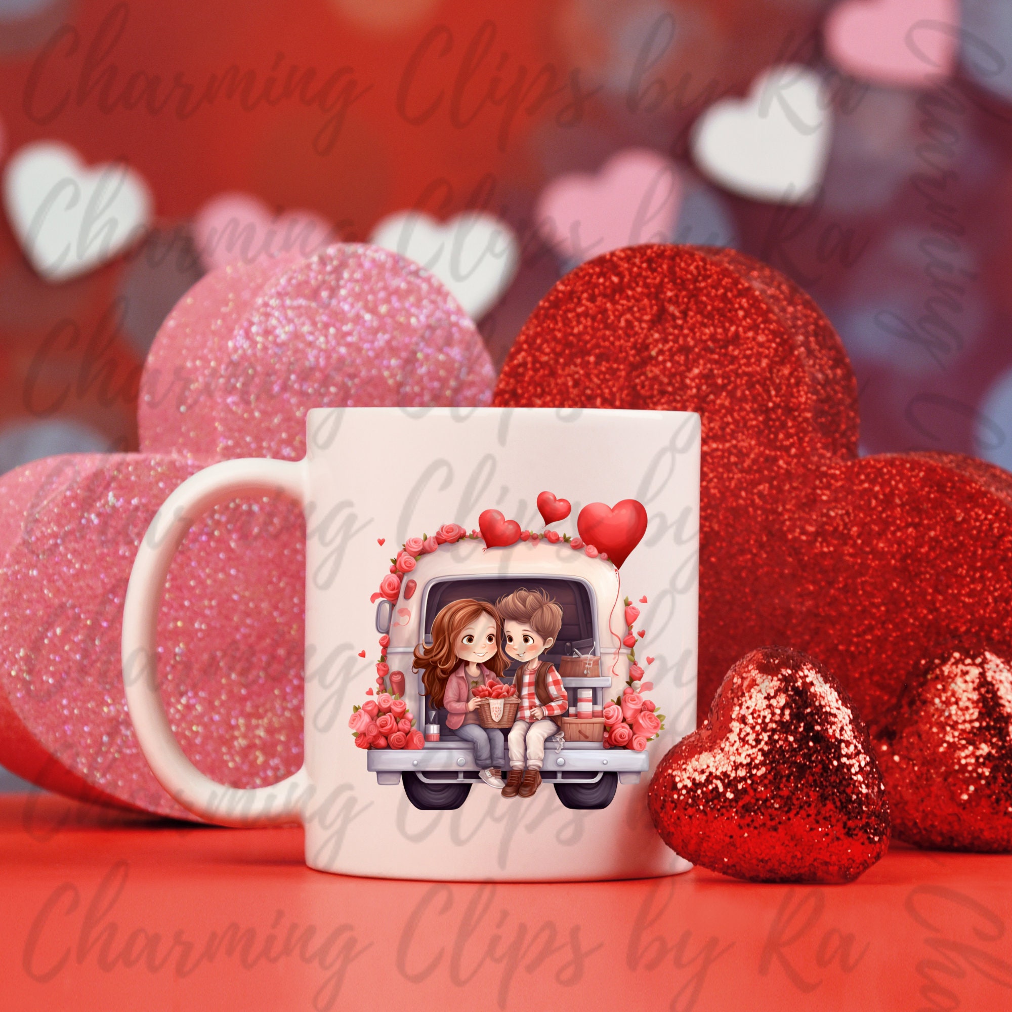 Best Friends Clipart, Valentines PNG Bundle, Romantic Clipart, Cute ...