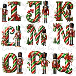 Christmas Alphabet PNG Bundle, Nutcracker Letters PNG, Christmas ...