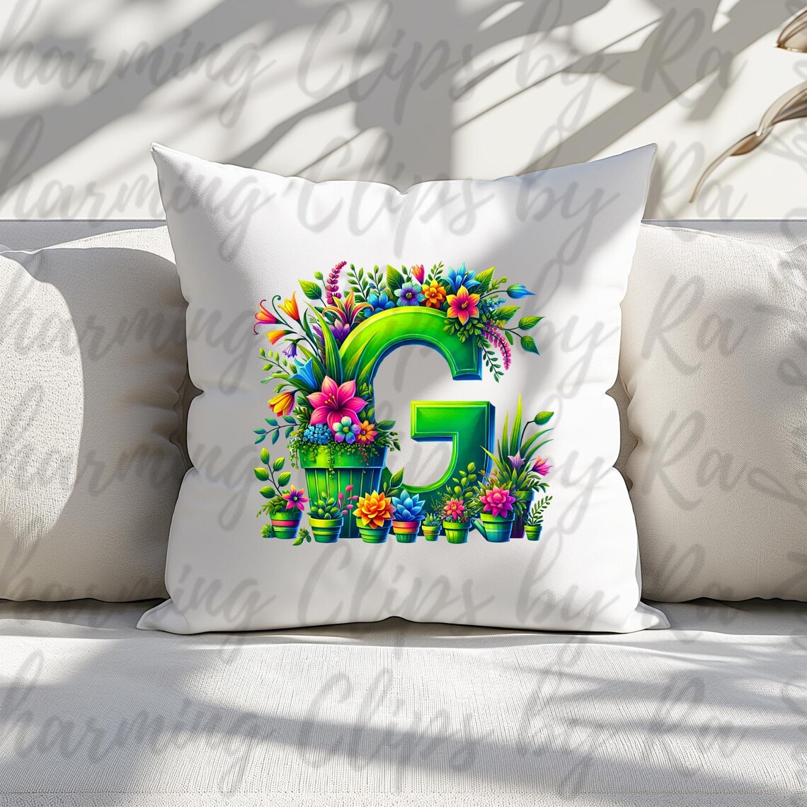 Plant Lover Alphabet, Spring Letter PNG, Potted Plant Alphabet ...