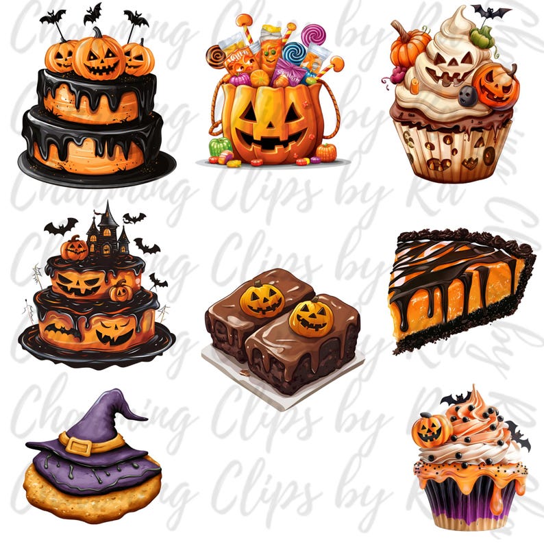 Halloween Sweets Clipart, Candy Clipart, Halloween Treats, Candyland ...