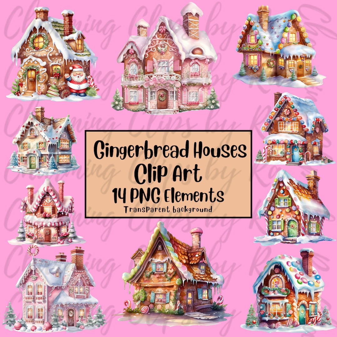 Gingerbread House Clipart, Christmas PNG, Gingerbread Clipart ...