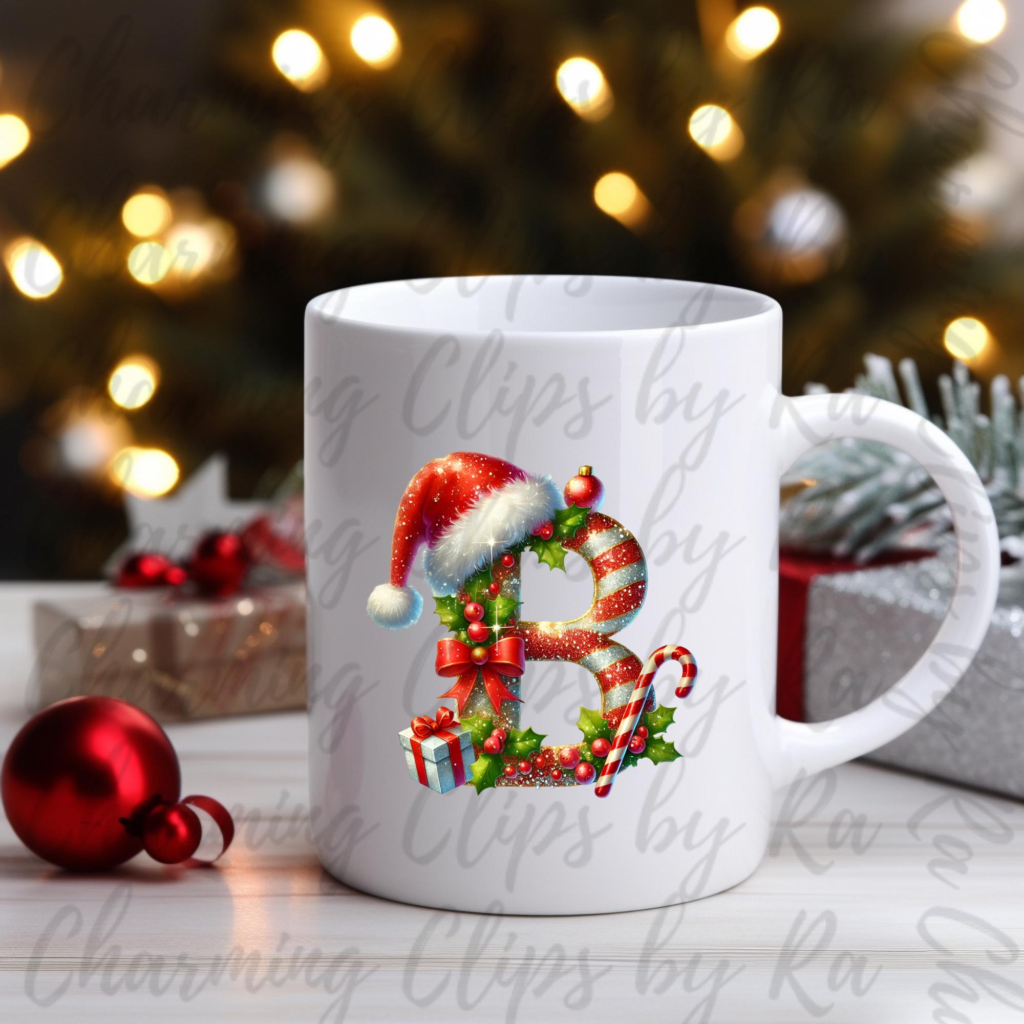 Christmas Alphabet PNG Bundle, Red Glitter Letters PNG, Christmas ...