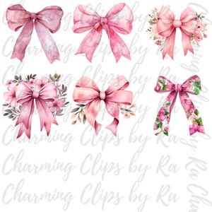 Coquette Bows | Coquette Clipart | Coquette Room Decor | Aesthetic Pink ...