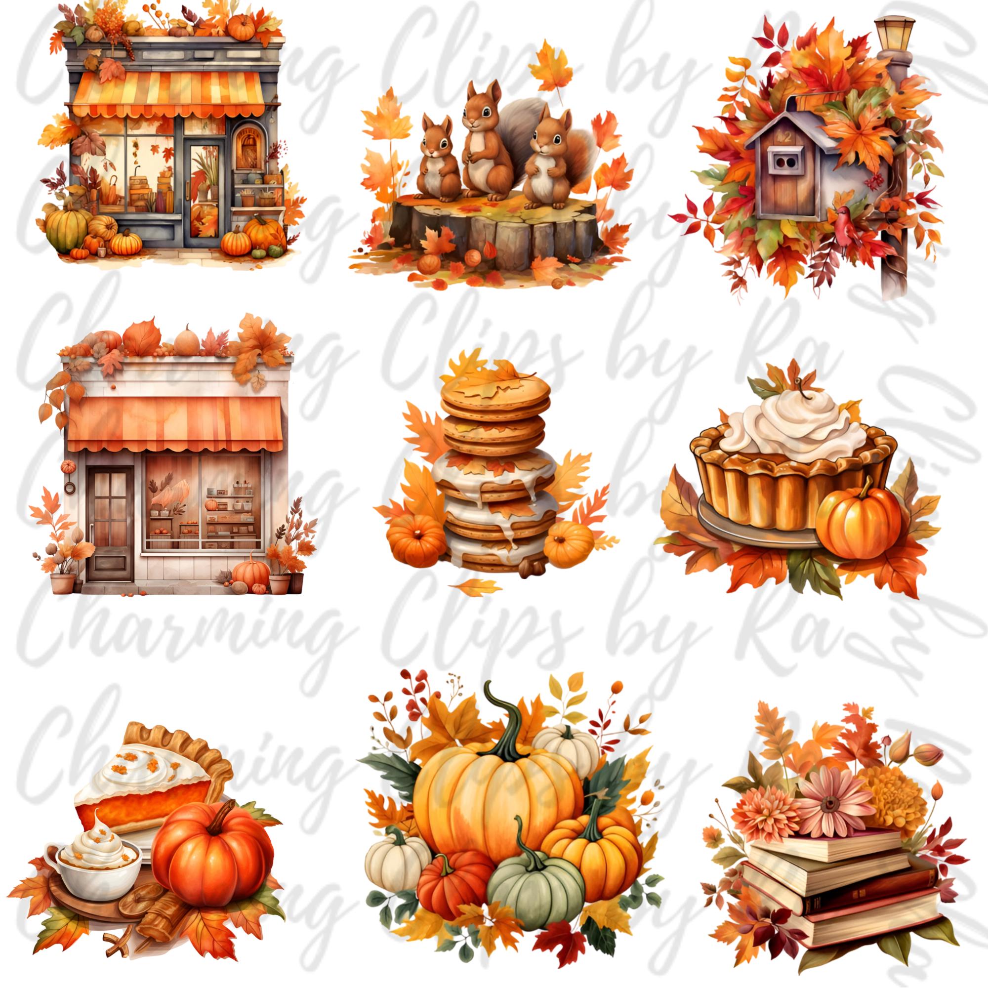 Autumn Days Clipart, Fall Elements, Fall Vibe Clipart, Cozy Fall Png ...