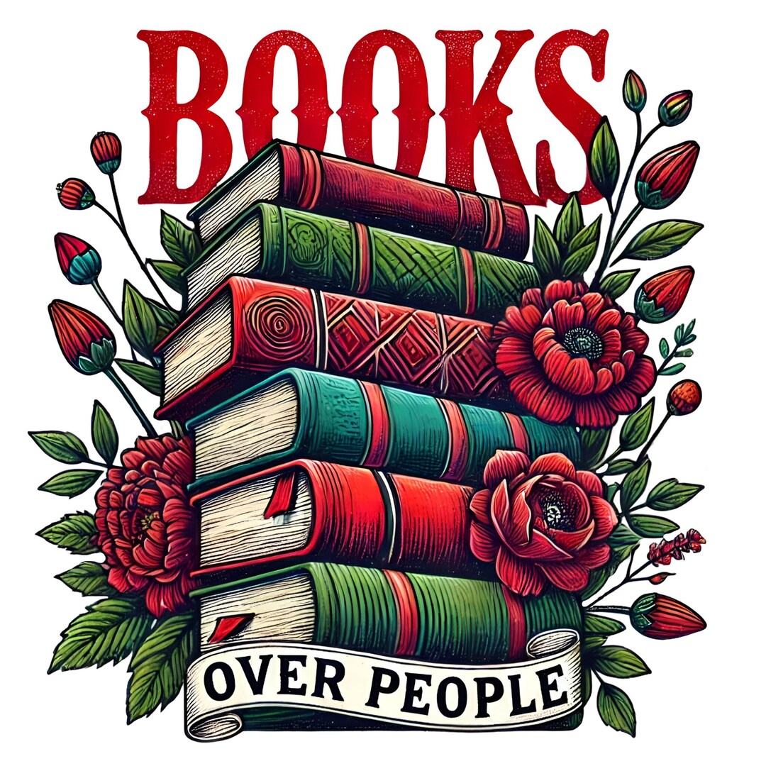 I Like Books More Than People PNG, Book Png, Reading Png, Digital ...