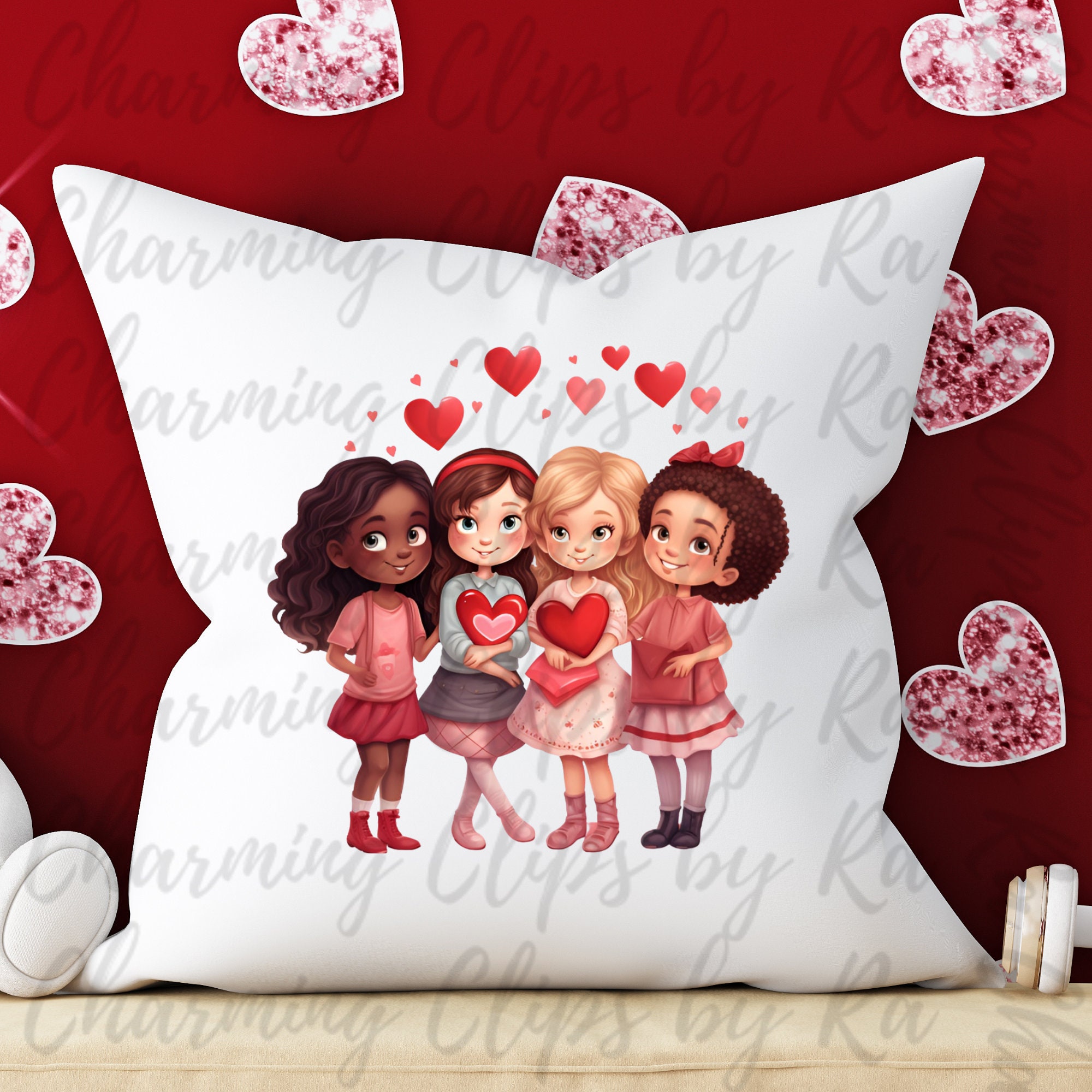 Best Friends Clipart, Valentines PNG Bundle, Romantic Clipart, Cute ...