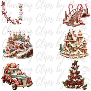 Christmas Candyland Clipart, Sweets PNG Bundle, Candy Sublimation ...