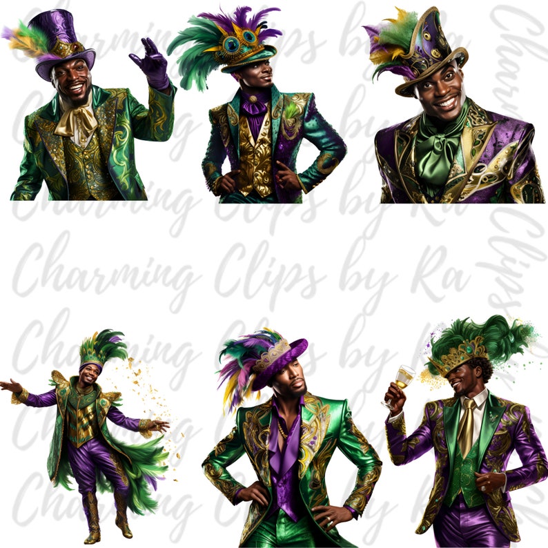 Mardi Gras Black Man Watercolor Clipart, Mardi Gras Mask PNG, Carnival ...