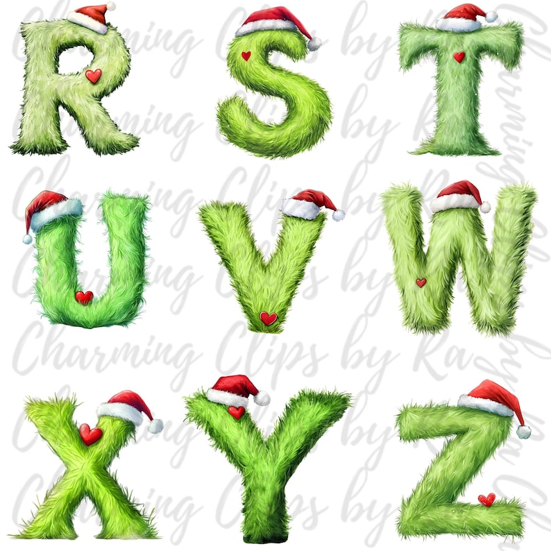 Christmas Alphabet PNG, Santa Letters Clipart, Santa Alphabet ...