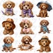Cavapoo Clipart | Dog Graphics | Dogs Illustrations | Dog Clipart ...